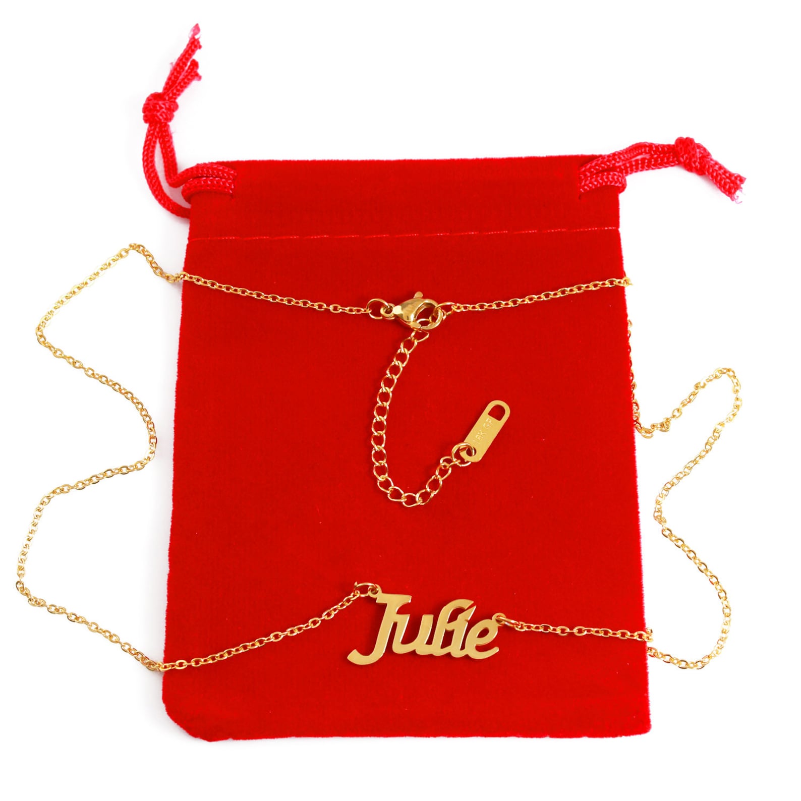 JULIE Personalized Name Necklace 18ct Rose - Etsy