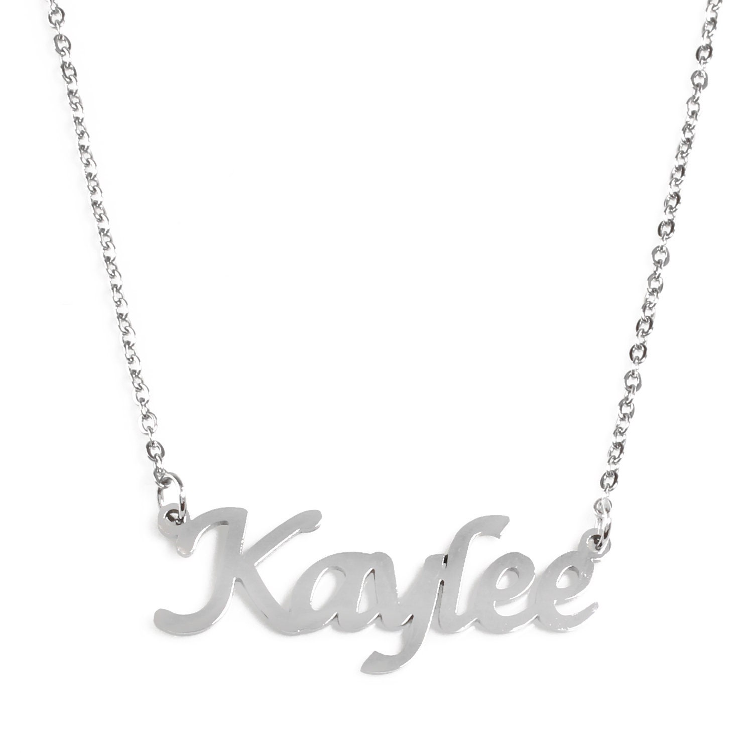 Name Necklace Kaylee Silver Tonepersonalized Jewelry-free Gift Box ...