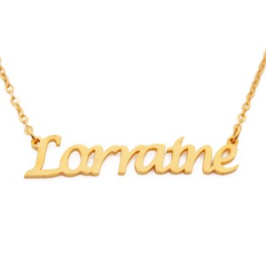 LORRAINE - Personalized Name Necklace - 18ct Rose Gold/gold/silver ...