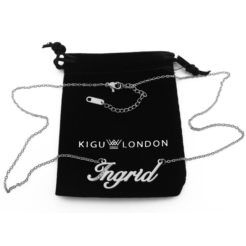 Ingrid - Name Necklace Italic - Personalized Jewellery - Gold, Silver ...