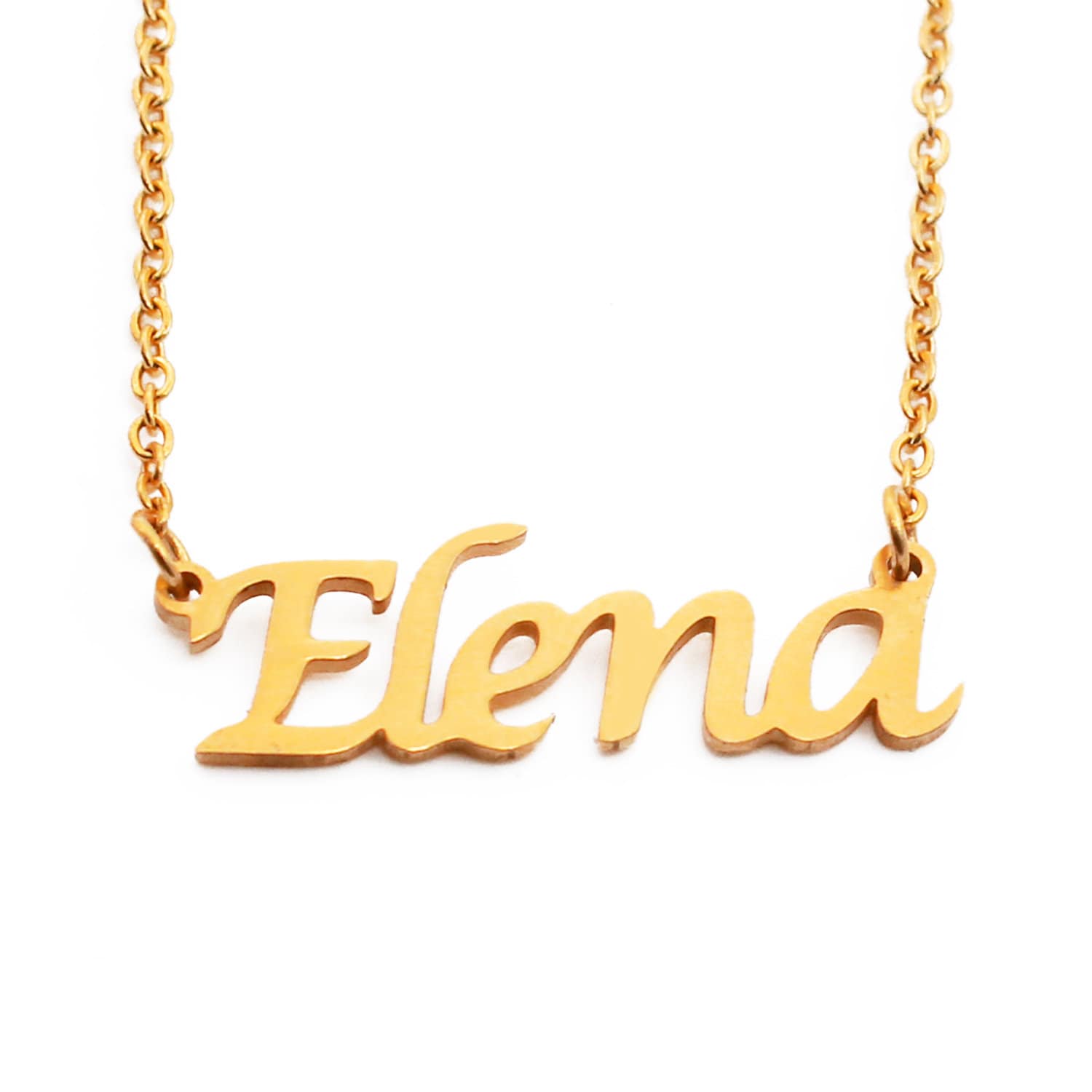 ELENA Personalized Name Necklace 18k Rose Gold/gold Plated/silver Tone ...