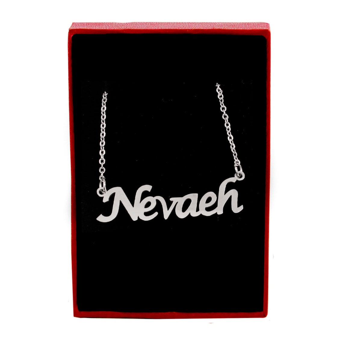 NEVAEH Silver Tone Name Necklace Personalized Jewelery - Etsy