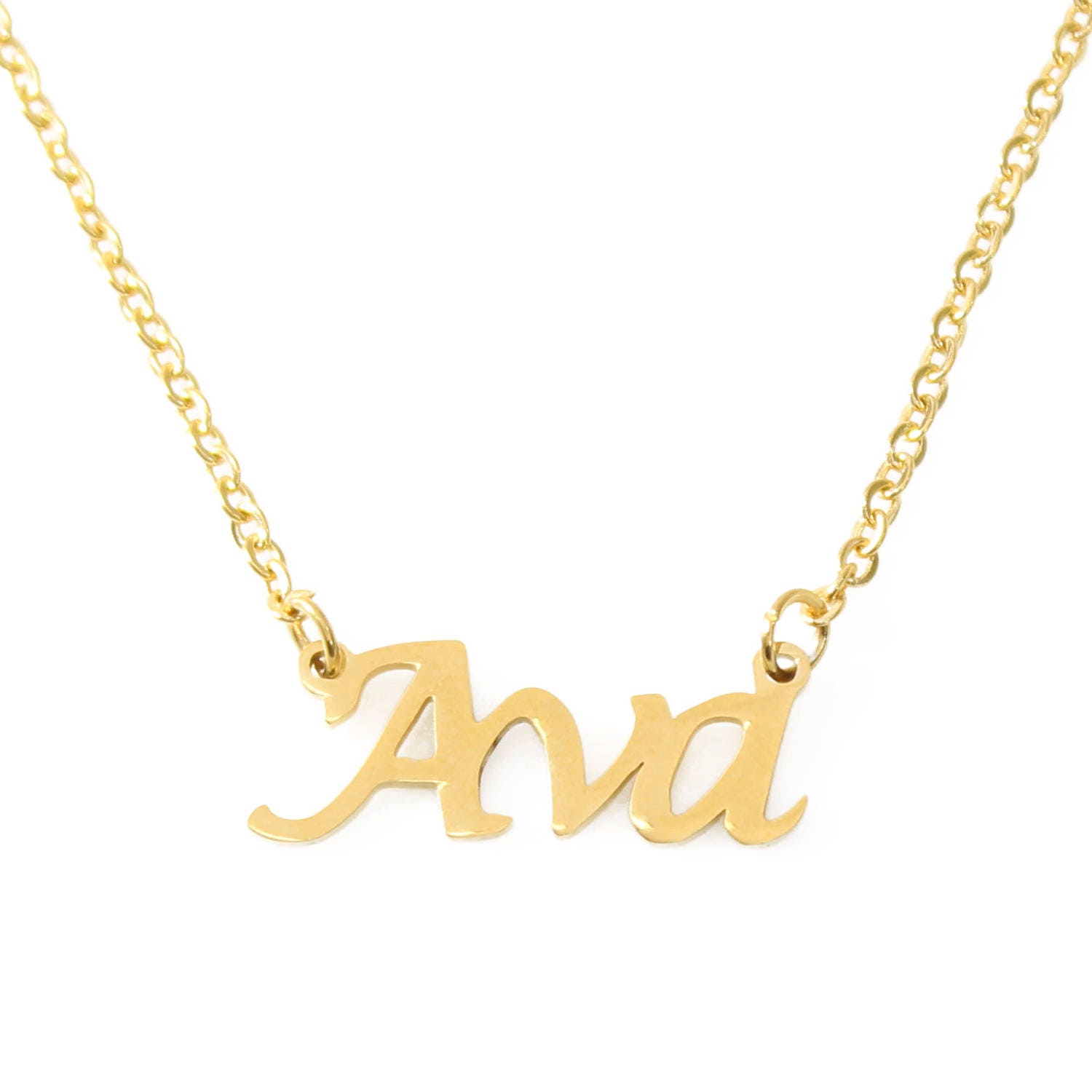 AVA Gold Name Necklace Personalized Jewellery Free Gift - Etsy