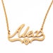 Name Necklace ALEX Personalized Custom Made Heart Shaped - Etsy