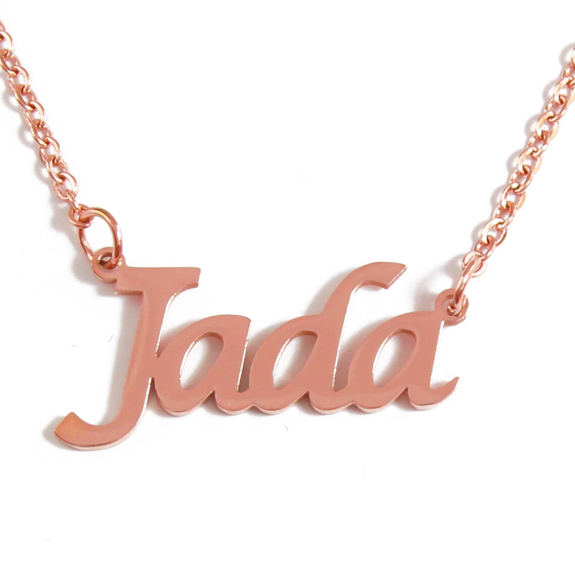 JADA Personalized Name Necklace 18k Rose Gold/gold - Etsy