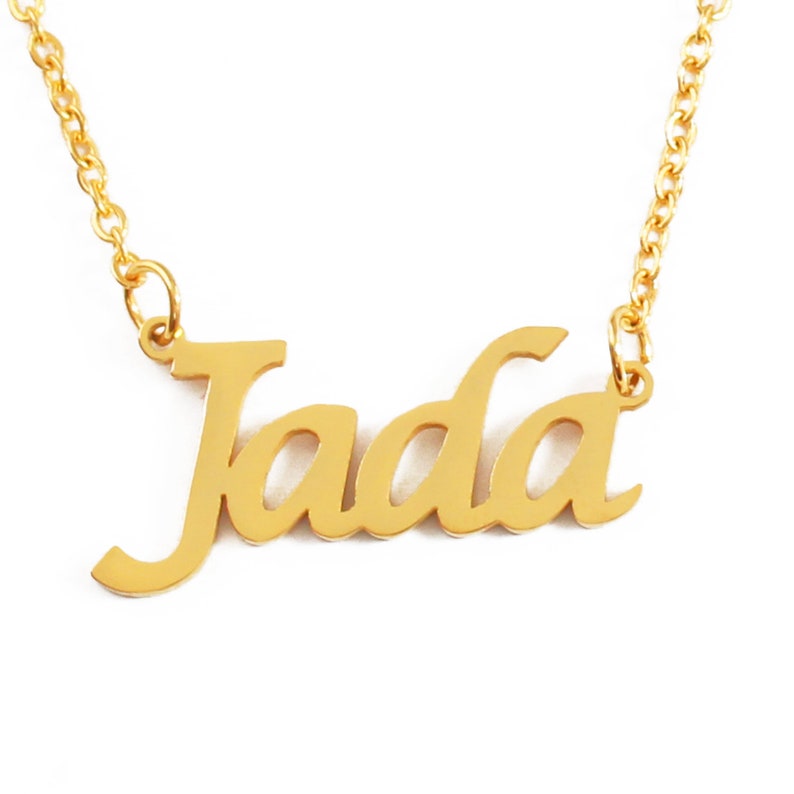 JADA Personalized Name Necklace 18k Rose Gold/gold - Etsy