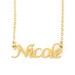 Name Necklace Nicole-18ct Gold Plated-personalized Name Necklace ...