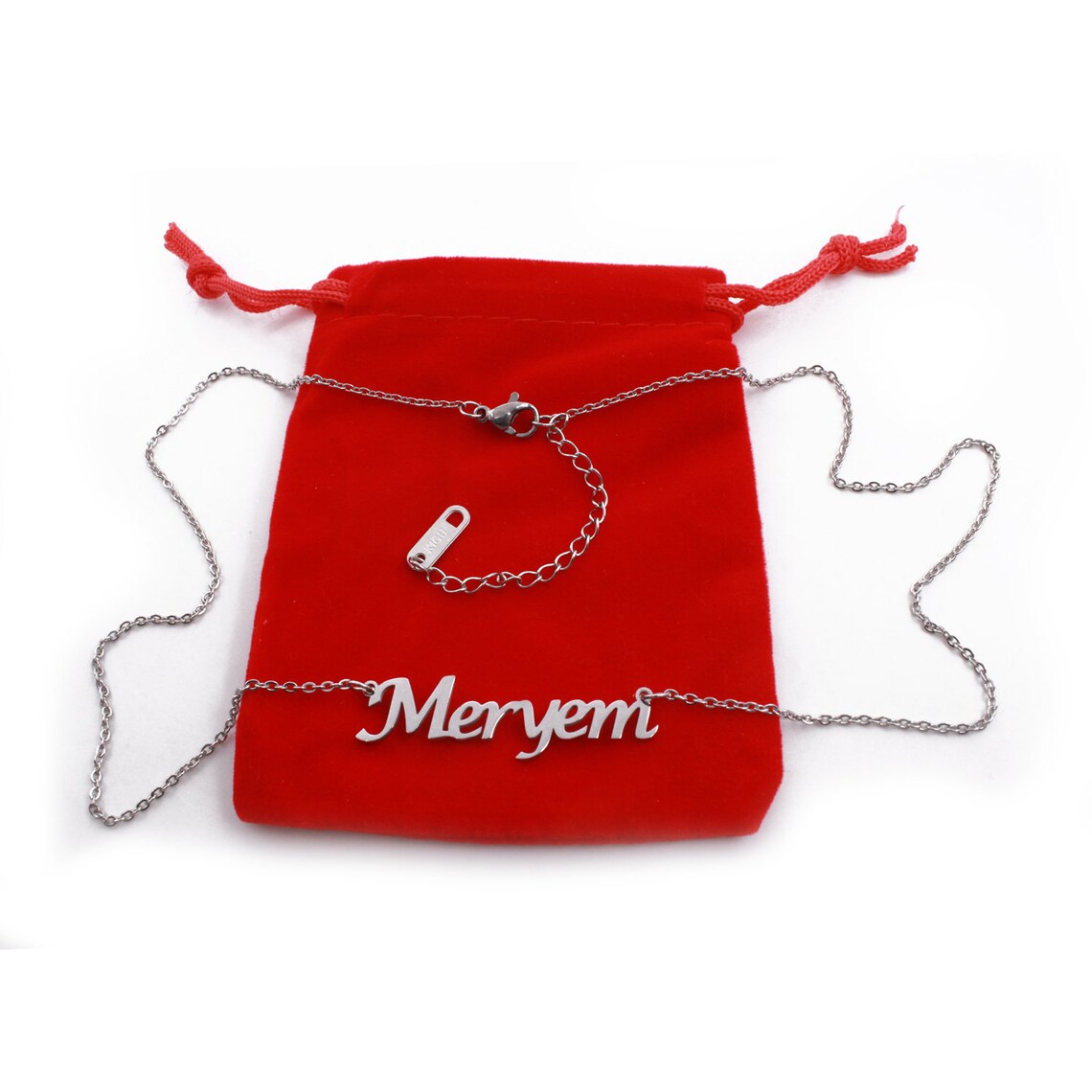 MERYEM - Personalized Name Necklace - 18ct Rose Gold/gold/silver - Free ...