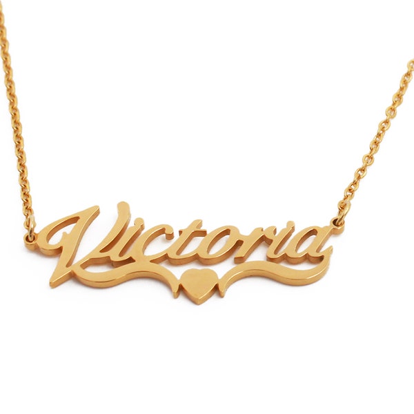 Victoria Name Necklace - Etsy