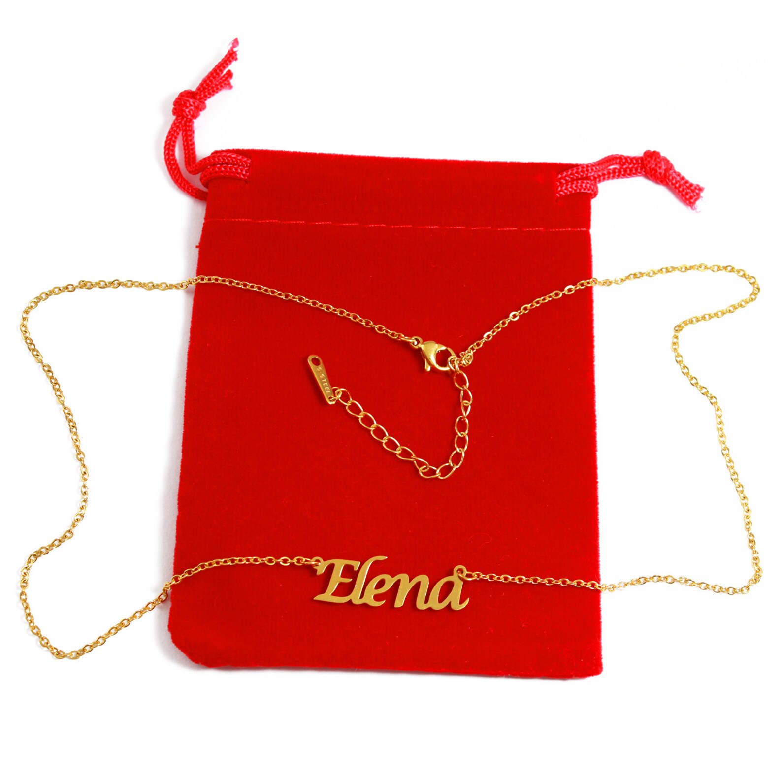 ELENA Personalized Name Necklace 18k Rose Gold/gold Plated/silver Tone ...