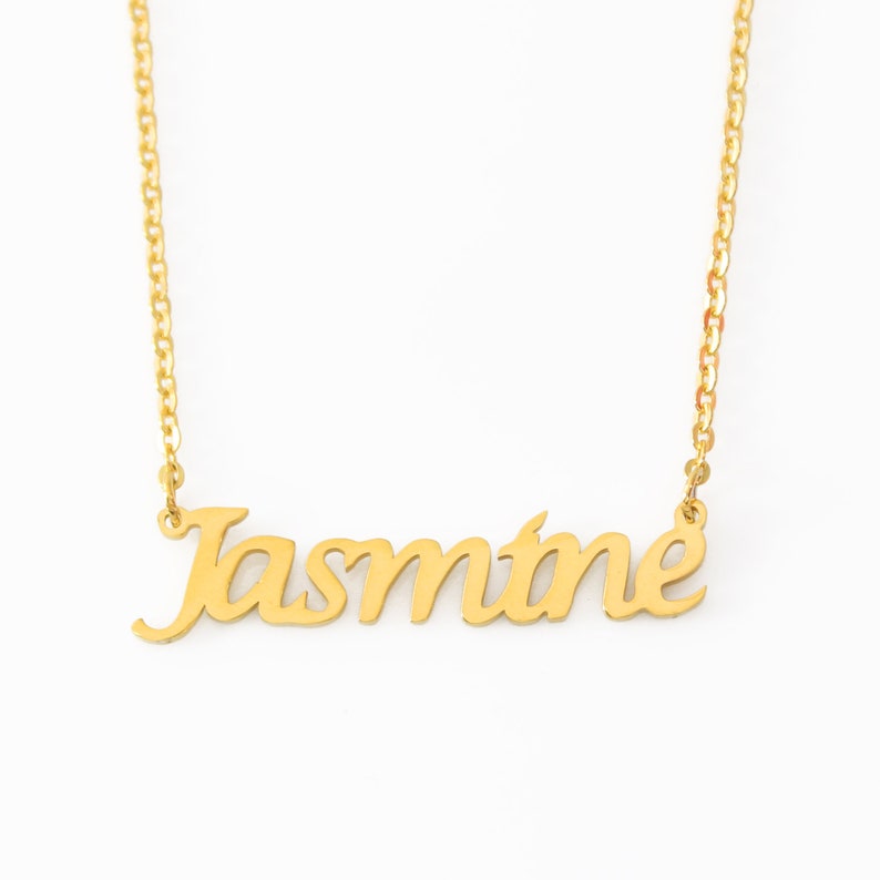 JASMINE - Gold Name Necklace - Personalized Jewellery - Free Gift Box ...