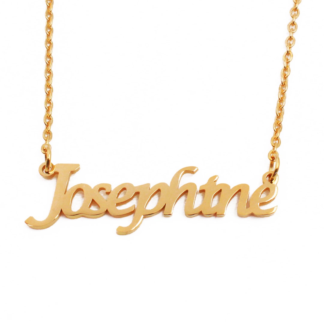 Josephine Name Necklace 18ct Gold Plated Personalized Jewellery gift ...