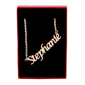 Stephanie Name Necklace-rose Gold Necklace Personalized Jewelry Free ...