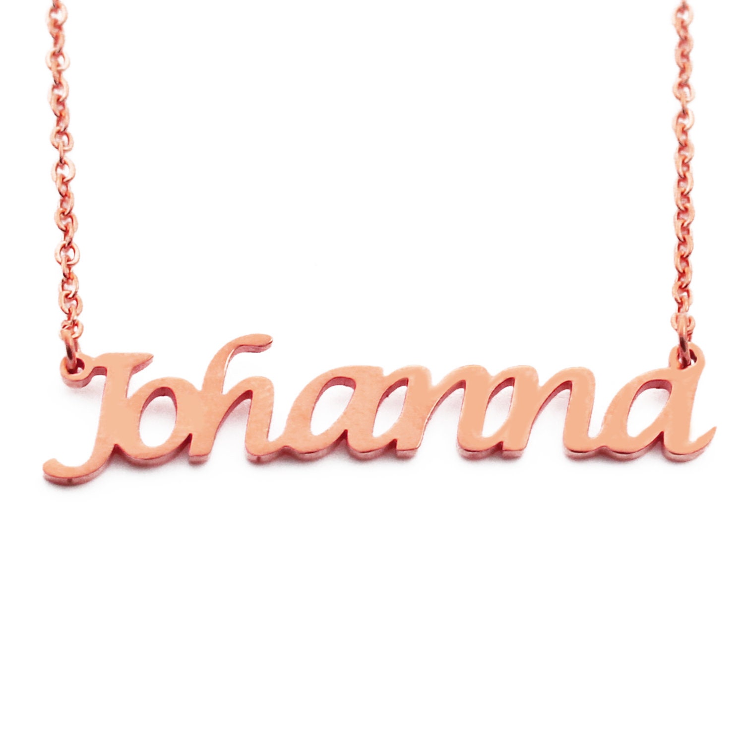 JOHANNA Personalized Name Necklace 18k Rose Gold/gold Plated/silver ...