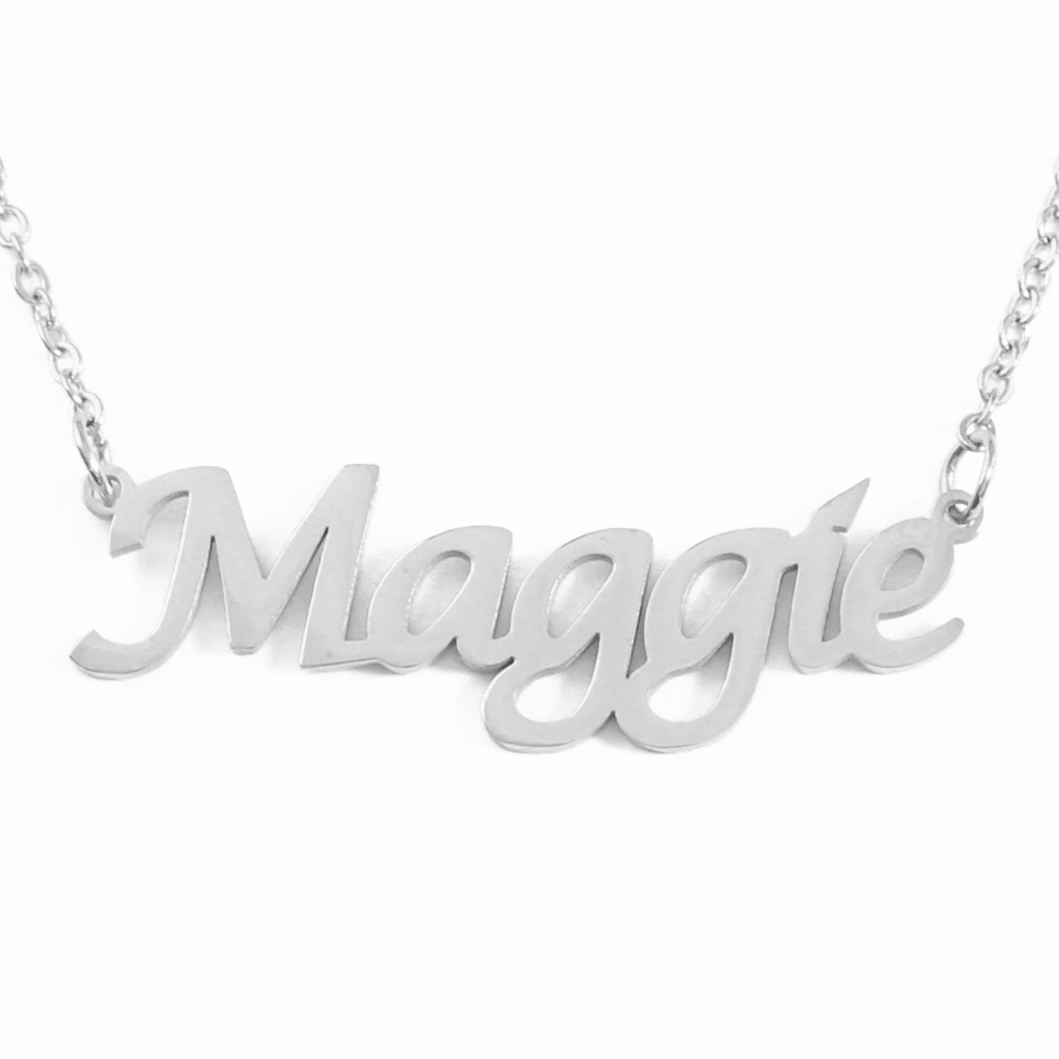 MAGGIE Personalized Name Necklace 18k Rose Gold/gold - Etsy