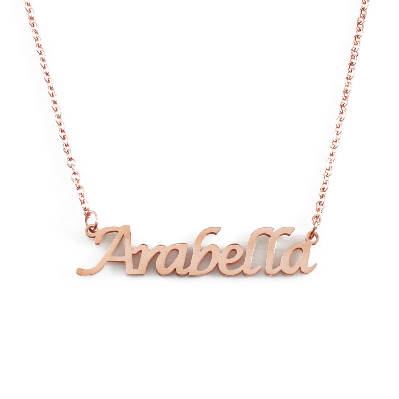 Arabella - Name Necklace - Rose Gold/gold/silver Tone - Free Gift Box ...