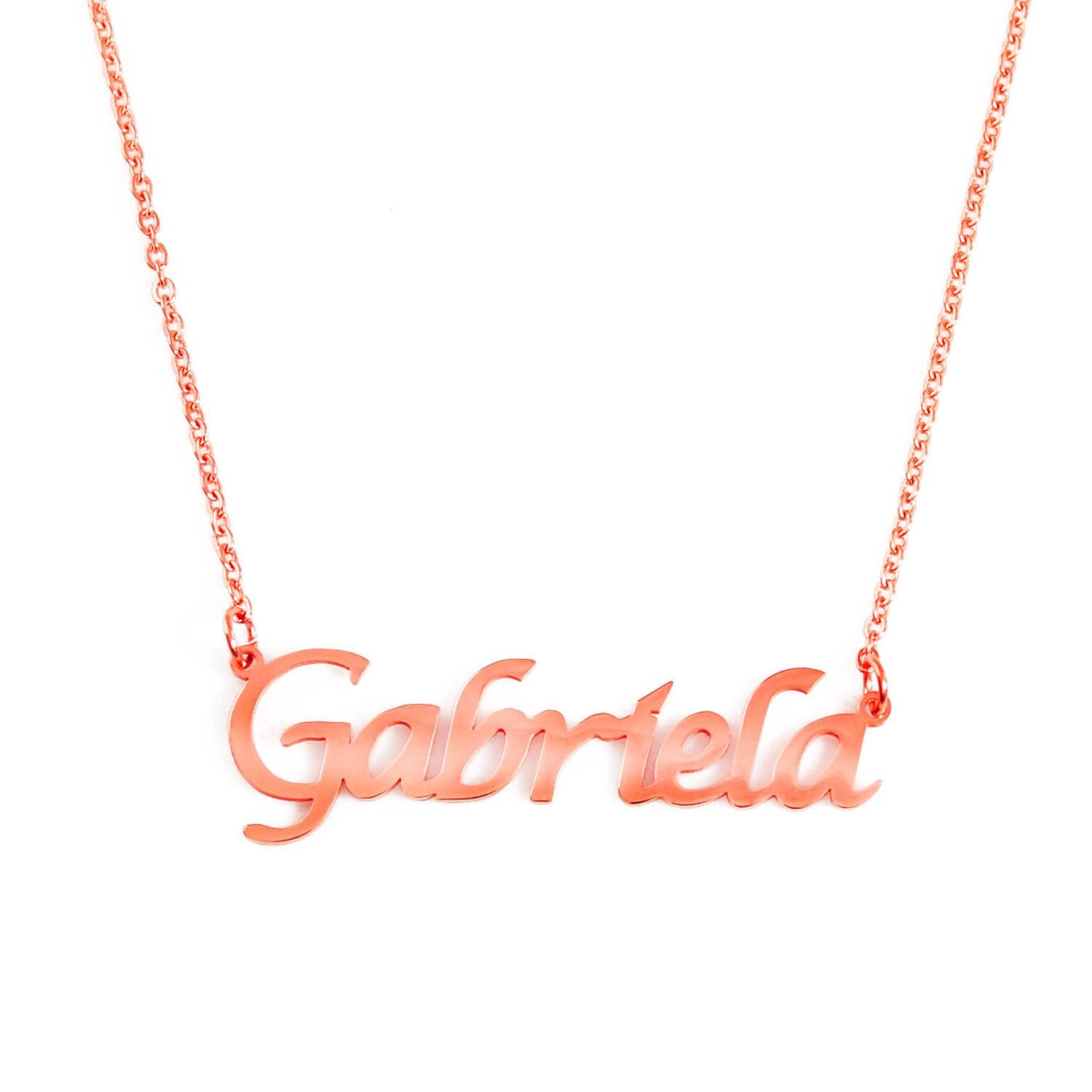 GABRIELA Personalized Name Necklace 18ct Rose - Etsy