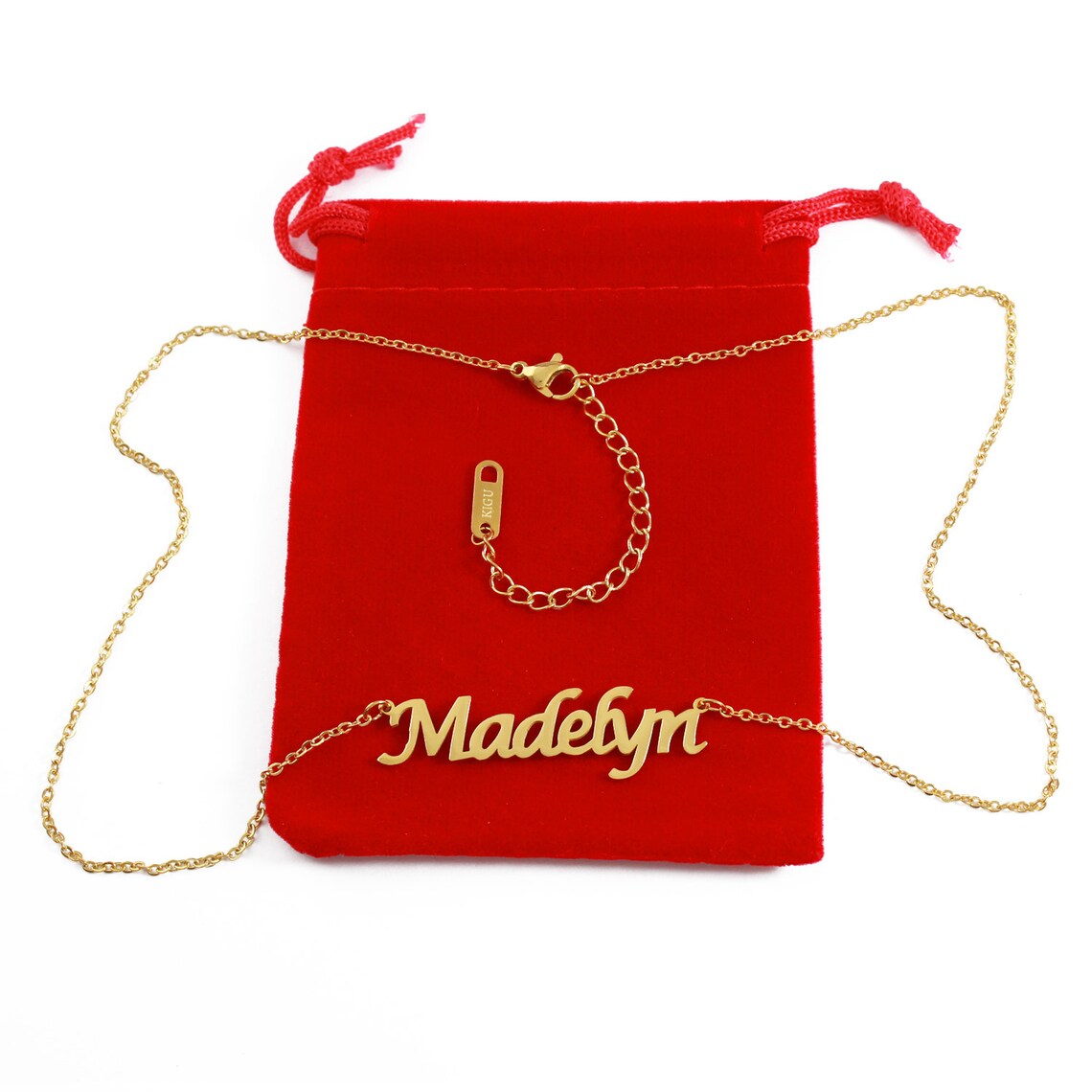 MADELYN Personalized Name Necklace 18k Rose Gold/gold - Etsy