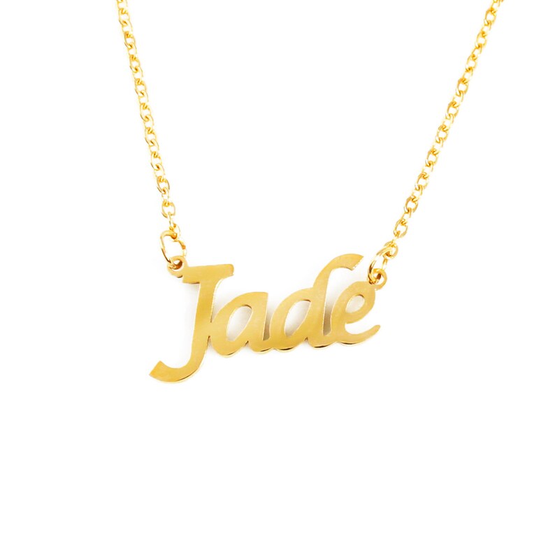 JADE Personalized Name Necklace 18ct Rose Gold/gold/silver - Etsy