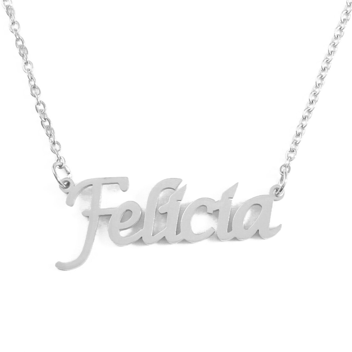 FELICIA Personalized Name Necklace 18k Rose Gold/gold | Etsy