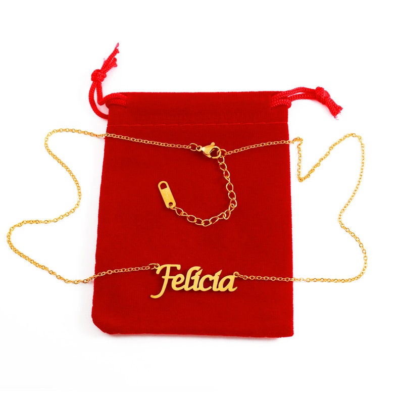 FELICIA Personalized Name Necklace 18k Rose Gold/gold - Etsy