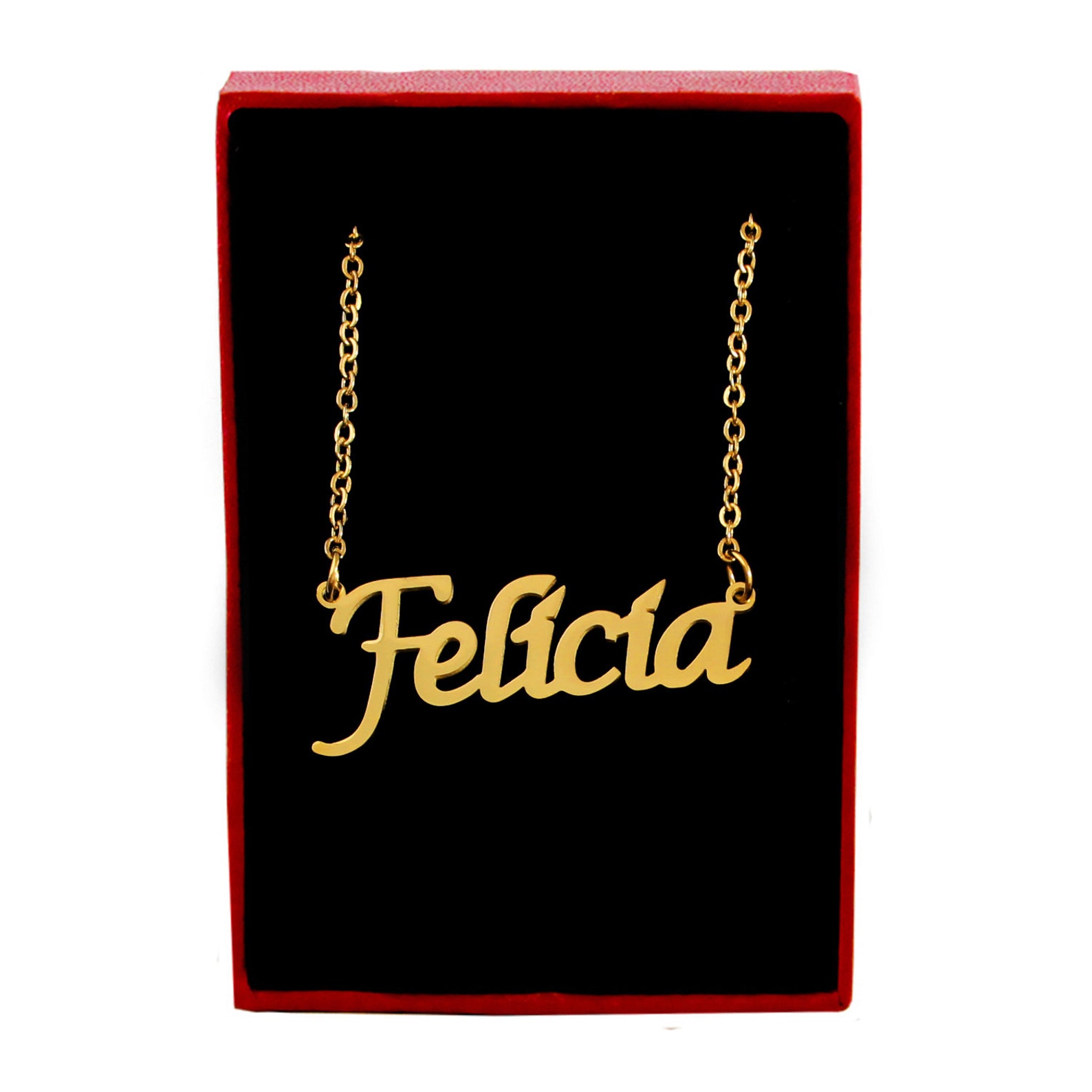 FELICIA Personalized Name Necklace 18k Rose Gold/gold - Etsy