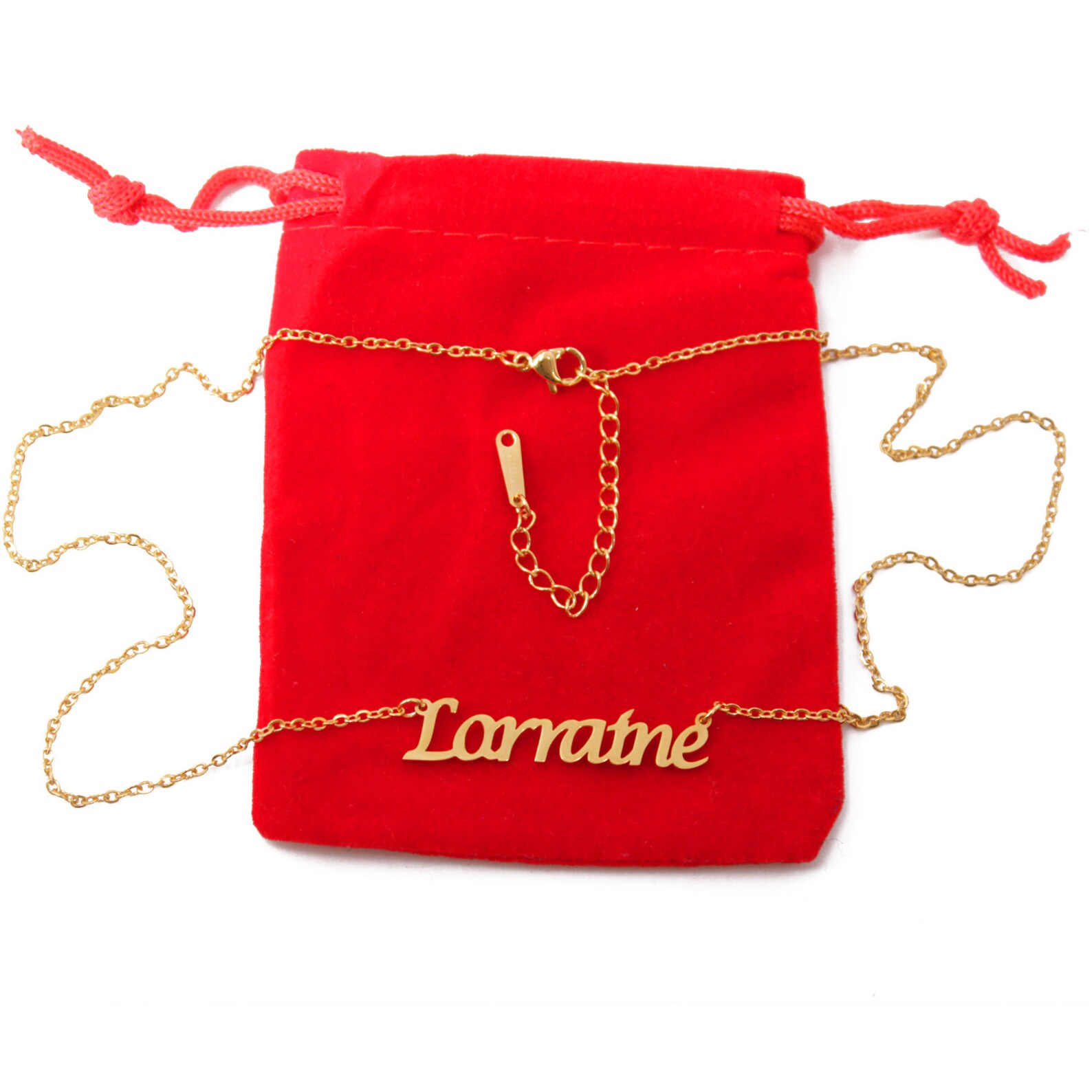 LORRAINE Personalized Name Necklace 18ct Rose - Etsy
