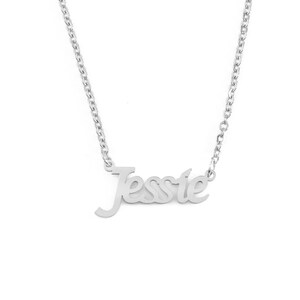JESSIE Name Necklace Rose Gold/gold/silver Tone Free Gift Box & Bag ...
