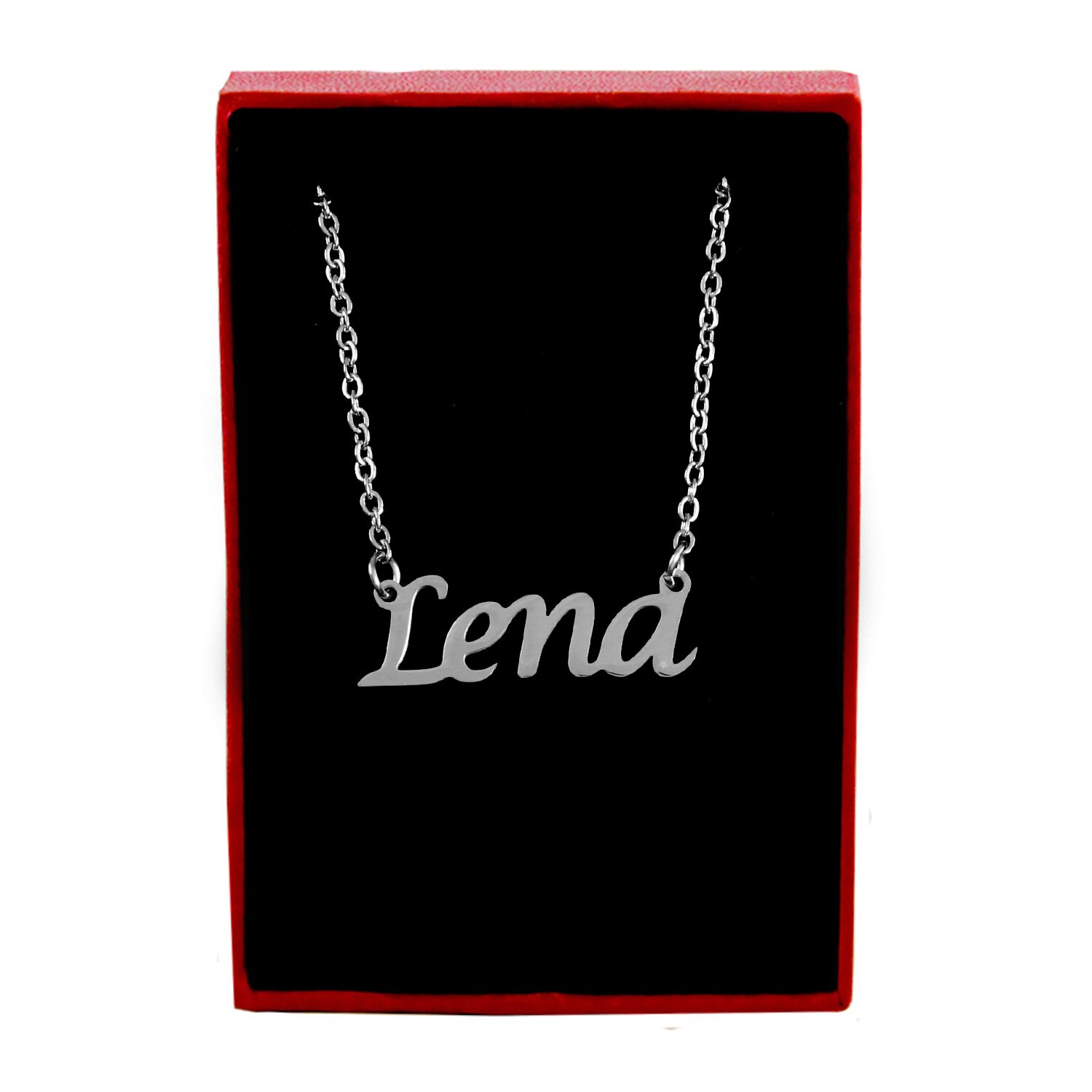 LENA Name Necklace 18ct Rose Gold/gold Plated/silver Tone gift Box ...