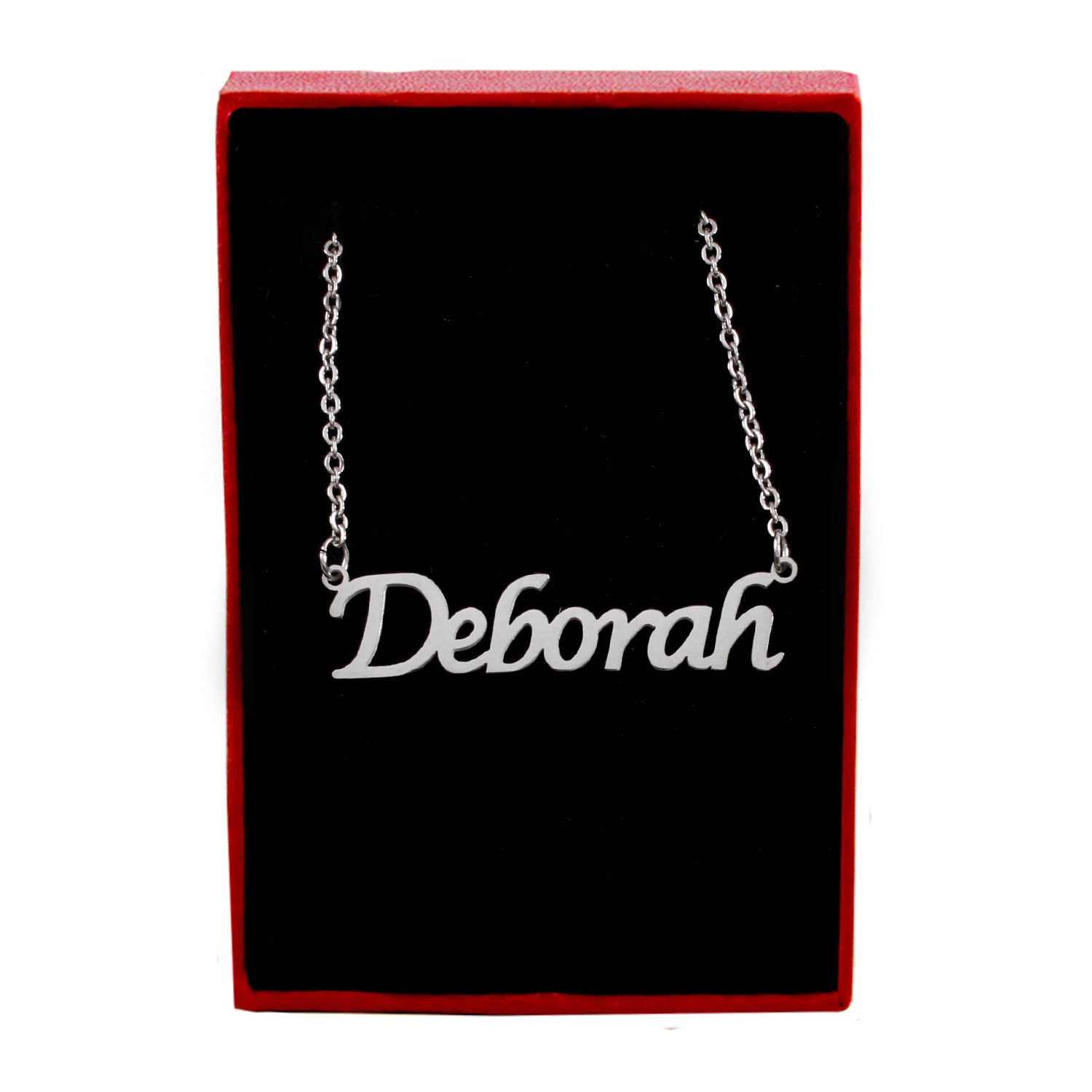 DEBORAH Name Necklace Rose Gold/gold/silver Tone Free | Etsy