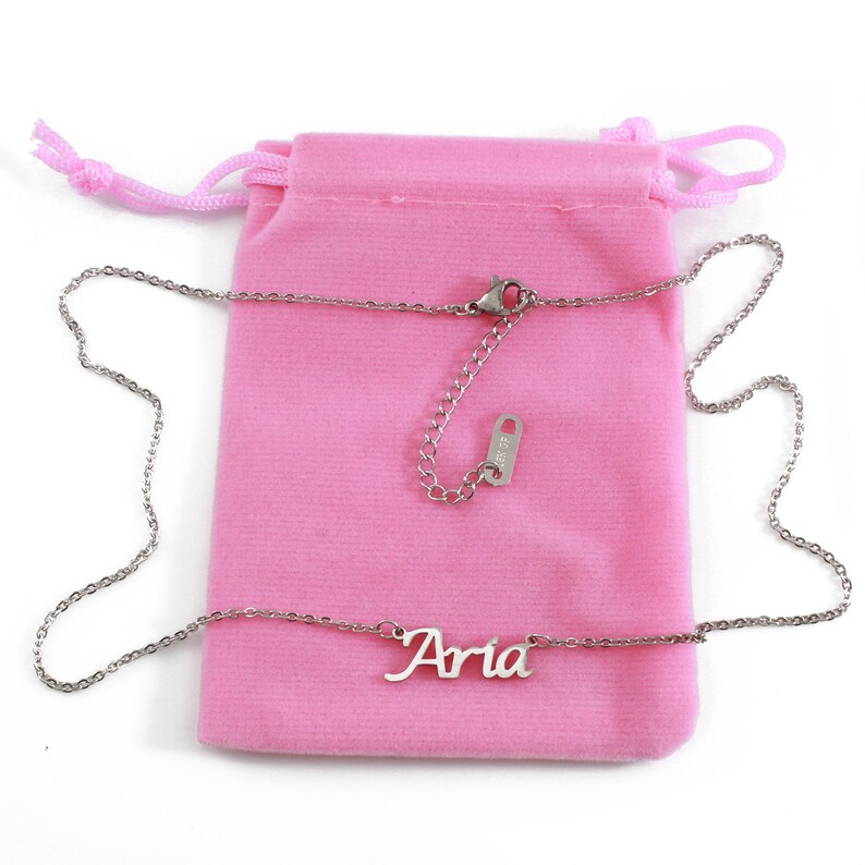 Aria Name Necklace Rose Gold/Gold/Silver Tone Free Gift | Etsy