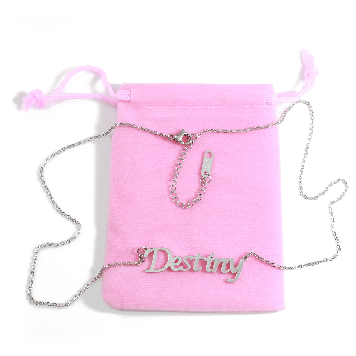 DESTINY Personalized Name Necklace 18ct Rose Gold/gold/silver Free Gift ...