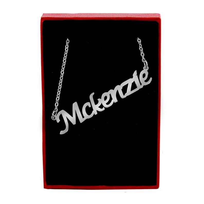 MCKENZIE Personalized Name Necklace 18ct Rose - Etsy