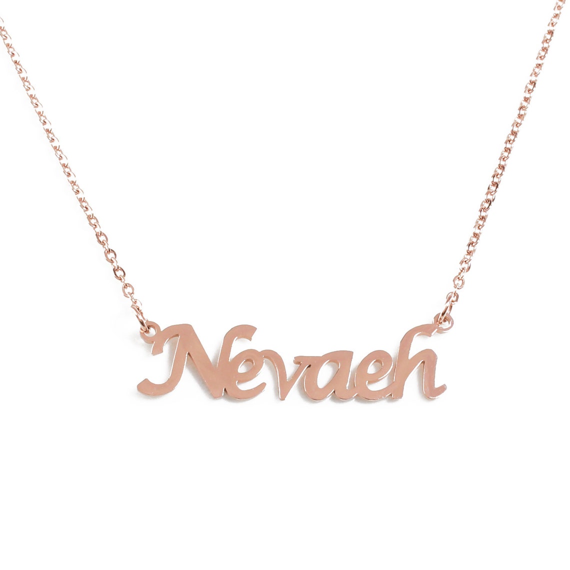 NEVAEH Rose Gold Personalized Name Necklace Free Gift Box | Etsy