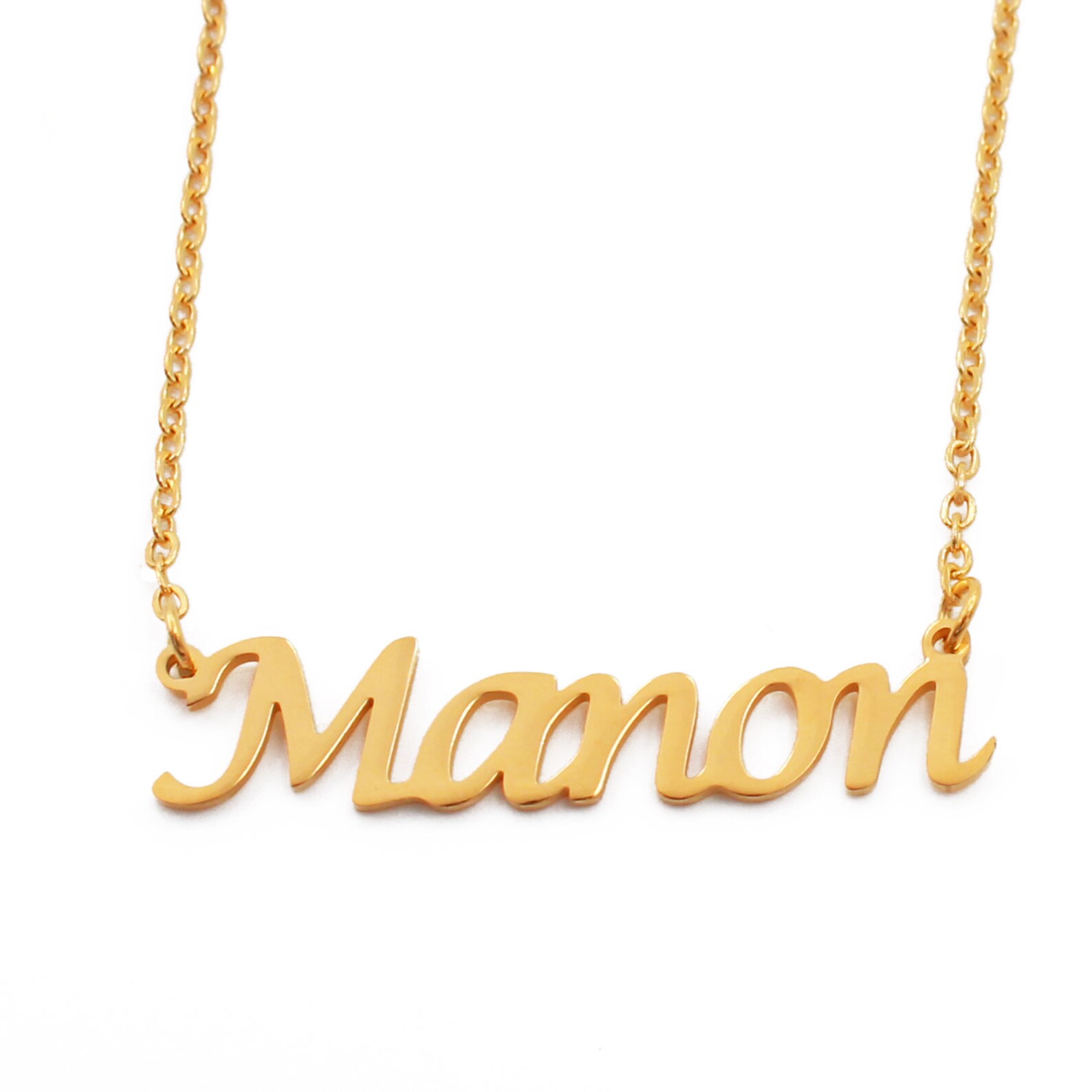MANON Personalized Name Necklace 18k Rose Gold/gold - Etsy