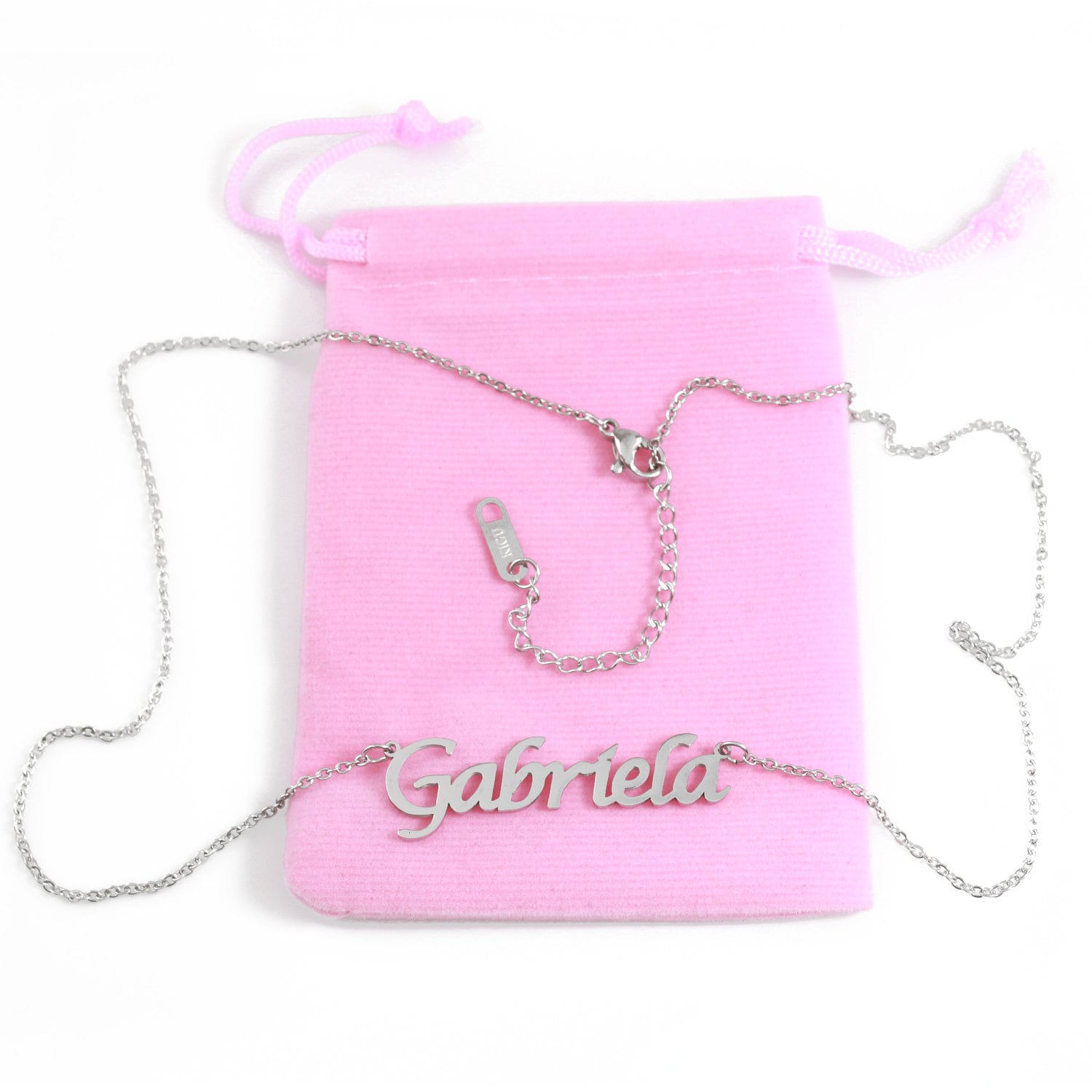 GABRIELA Personalized Name Necklace 18ct Rose - Etsy