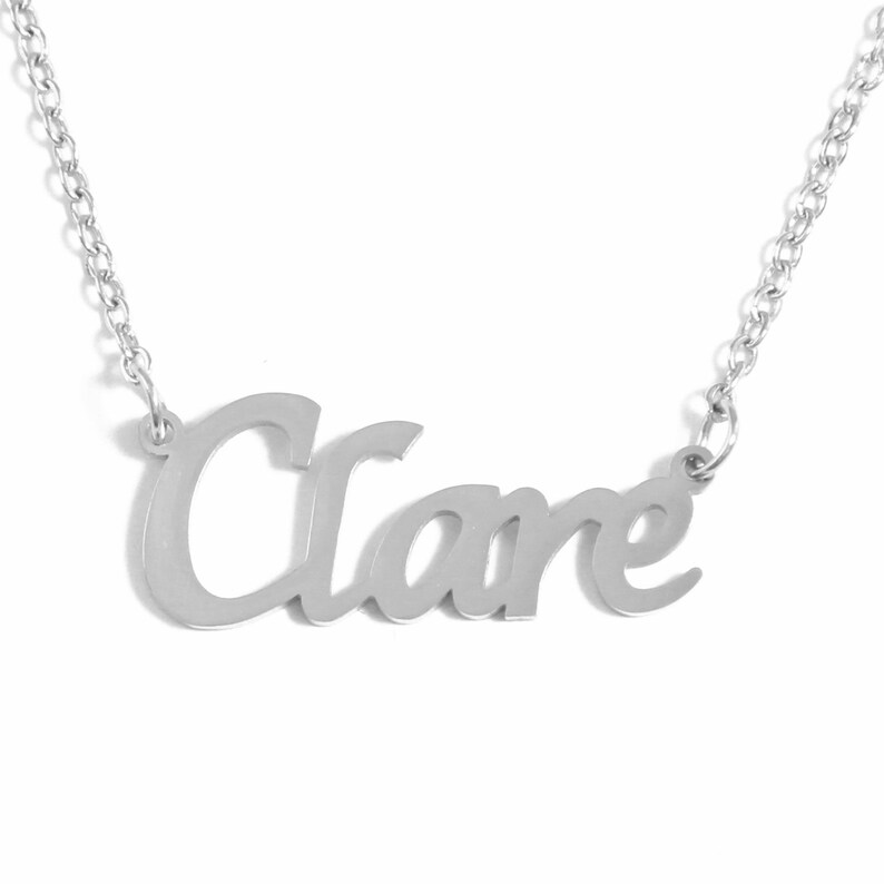 CLARE - Personalized Name Necklace - 18k Rose Gold/gold Plated/silver ...