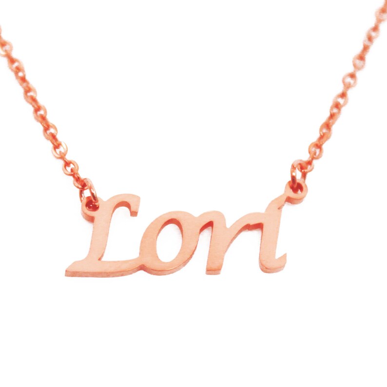 LORI Personalized Name Necklace 18ct Rose Gold/gold/silver Free Gift ...