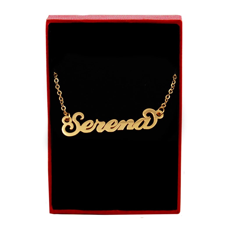 SERENA - 18K Gold / Rose Gold / White Gold Plated Personalized Name ...