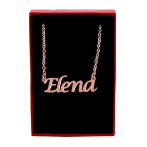 ELENA Personalized Name Necklace 18k Rose Gold/gold Plated/silver Tone ...