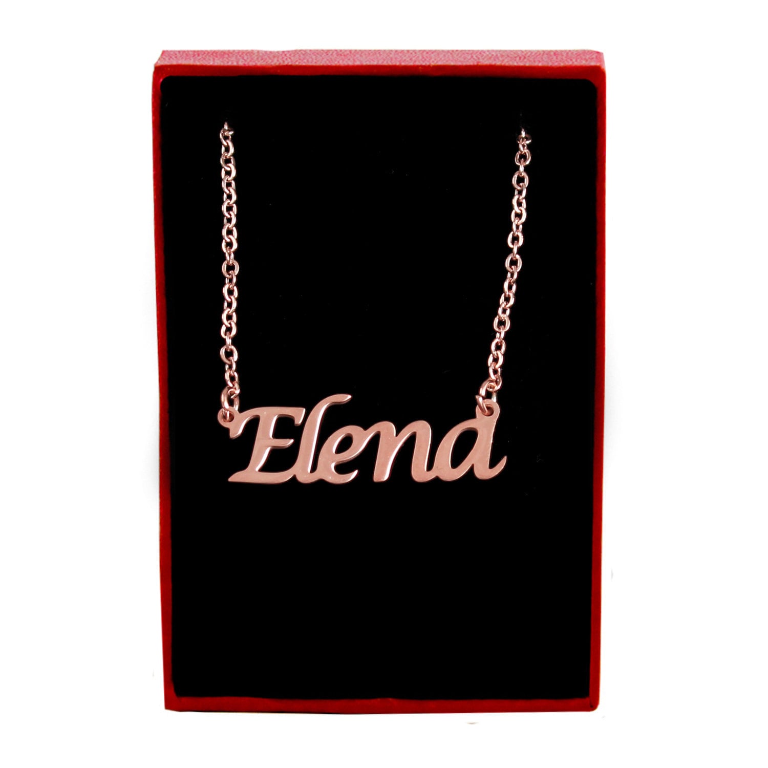 ELENA Personalized Name Necklace 18k Rose Gold/gold Plated/silver Tone ...