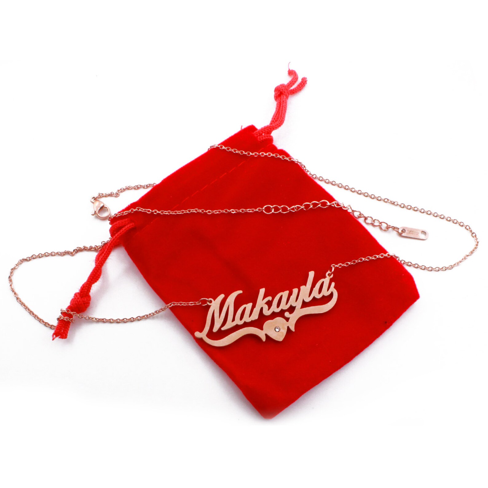 Name Necklace MAKAYLA Personalized Custom Made Heart Shaped - Etsy