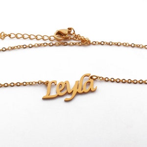 Name Necklace Leyla-18ct Gold Plated-customized Jewelry for Women ...