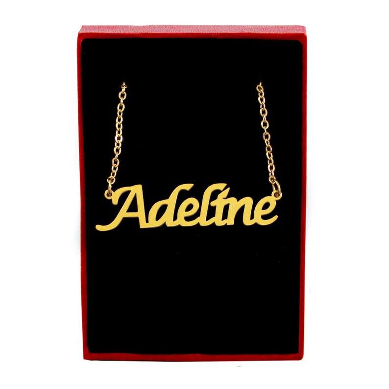 ADELINE Personalized Name Necklace 18k Rose Gold/gold - Etsy