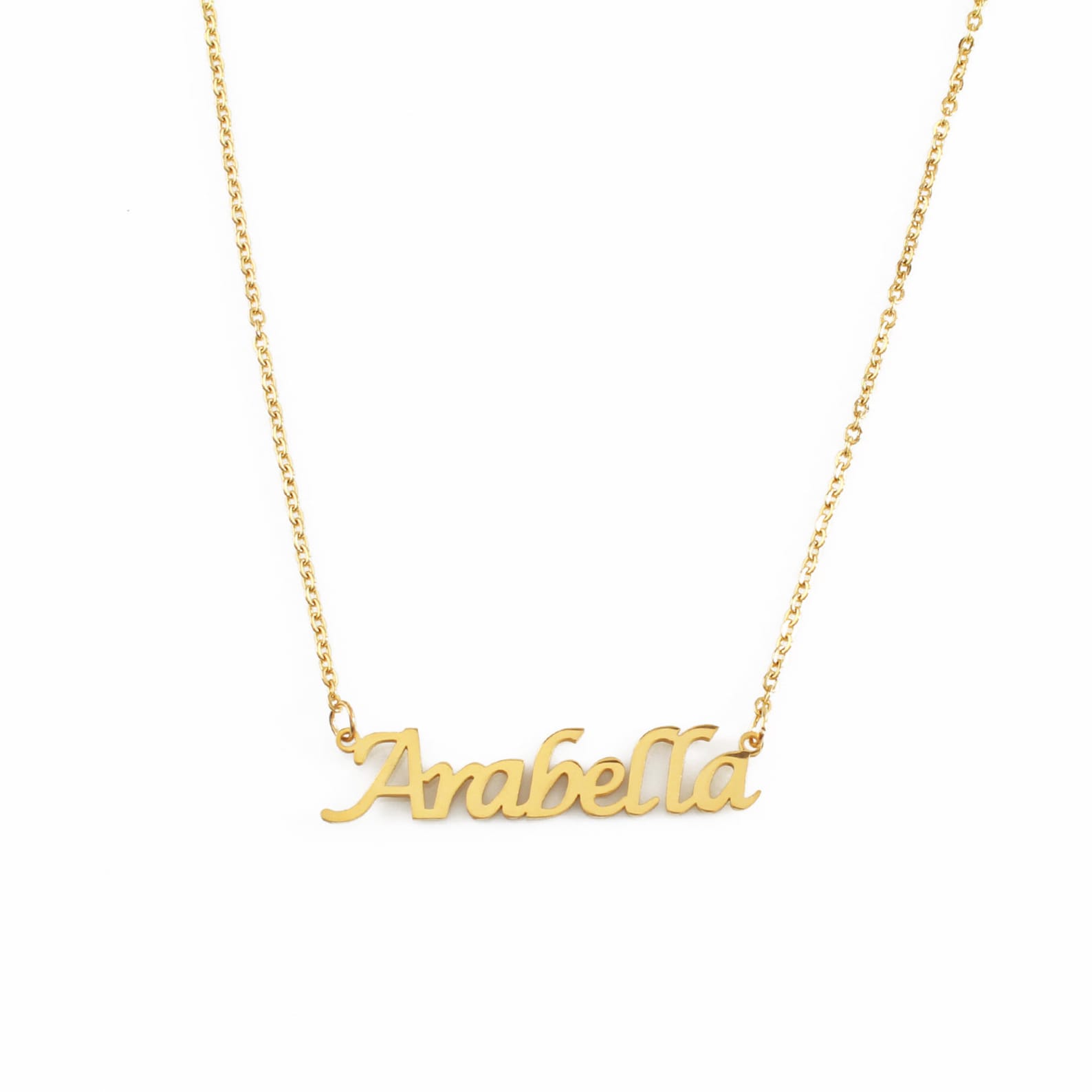 Arabella - Name Necklace - Rose Gold/gold/silver Tone - Free Gift Box ...