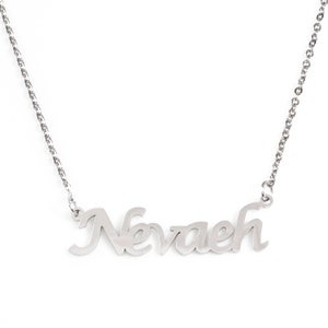 NEVAEH Silver Tone Name Necklace Personalized Jewelery Free Gift Box ...