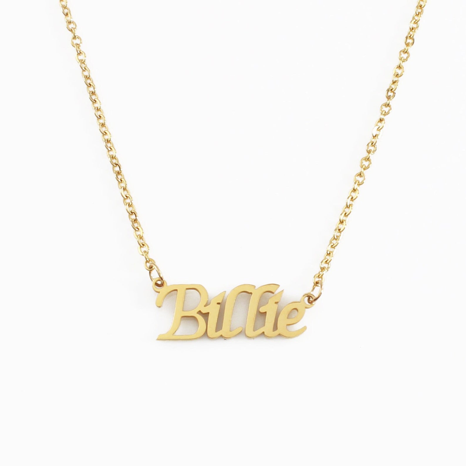 Billie - Name Necklace - Rose Gold/gold/silver Tone - Free Gift Box ...
