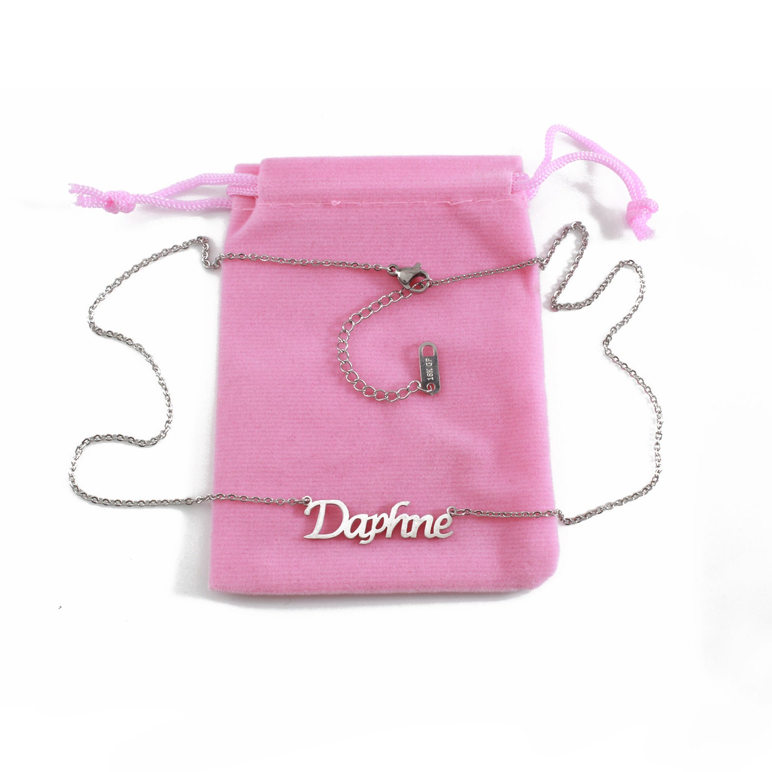 DAPHNE - Name Necklace - Rose Gold/gold/silver Tone - Free Gift Box ...