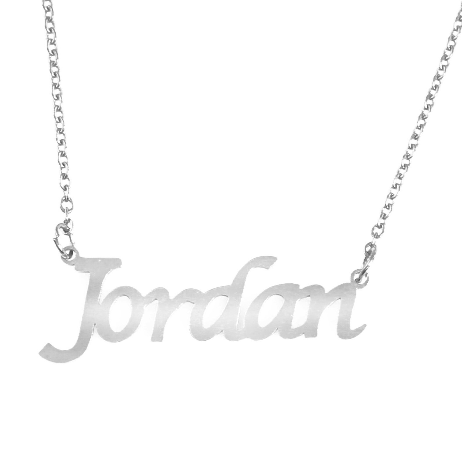 JORDAN Personalized Name Necklace 18ct Rose Gold/gold/silver Free Gift ...