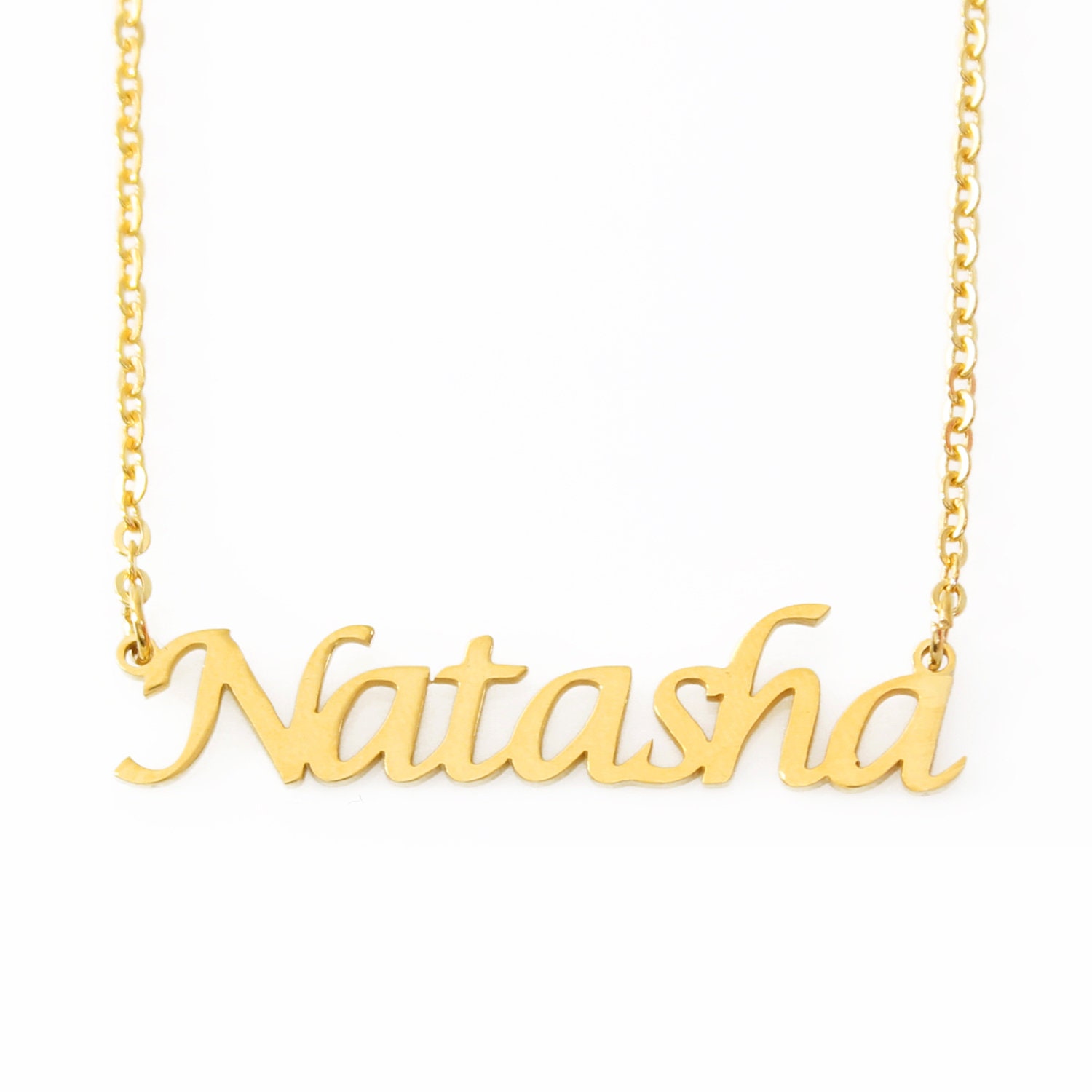 NATASHA Name Necklace Personalized Custom Jewellery Free - Etsy